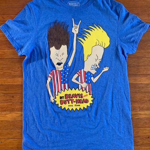Shirts | Beavis Butthead Save American Flag Mtv Tshirt | Poshmark